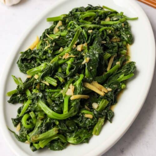 Easy 10-minute Stir Fried Snow Pea Leaves - Christie at Home