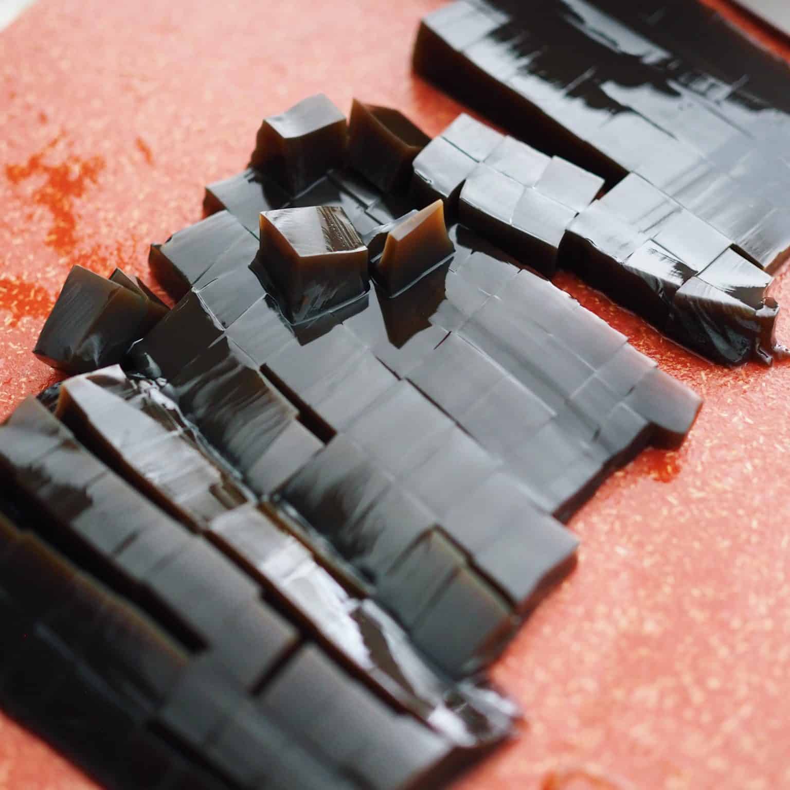 10-minute Easy Grass Jelly Brown Sugar Milk - Christie at Home