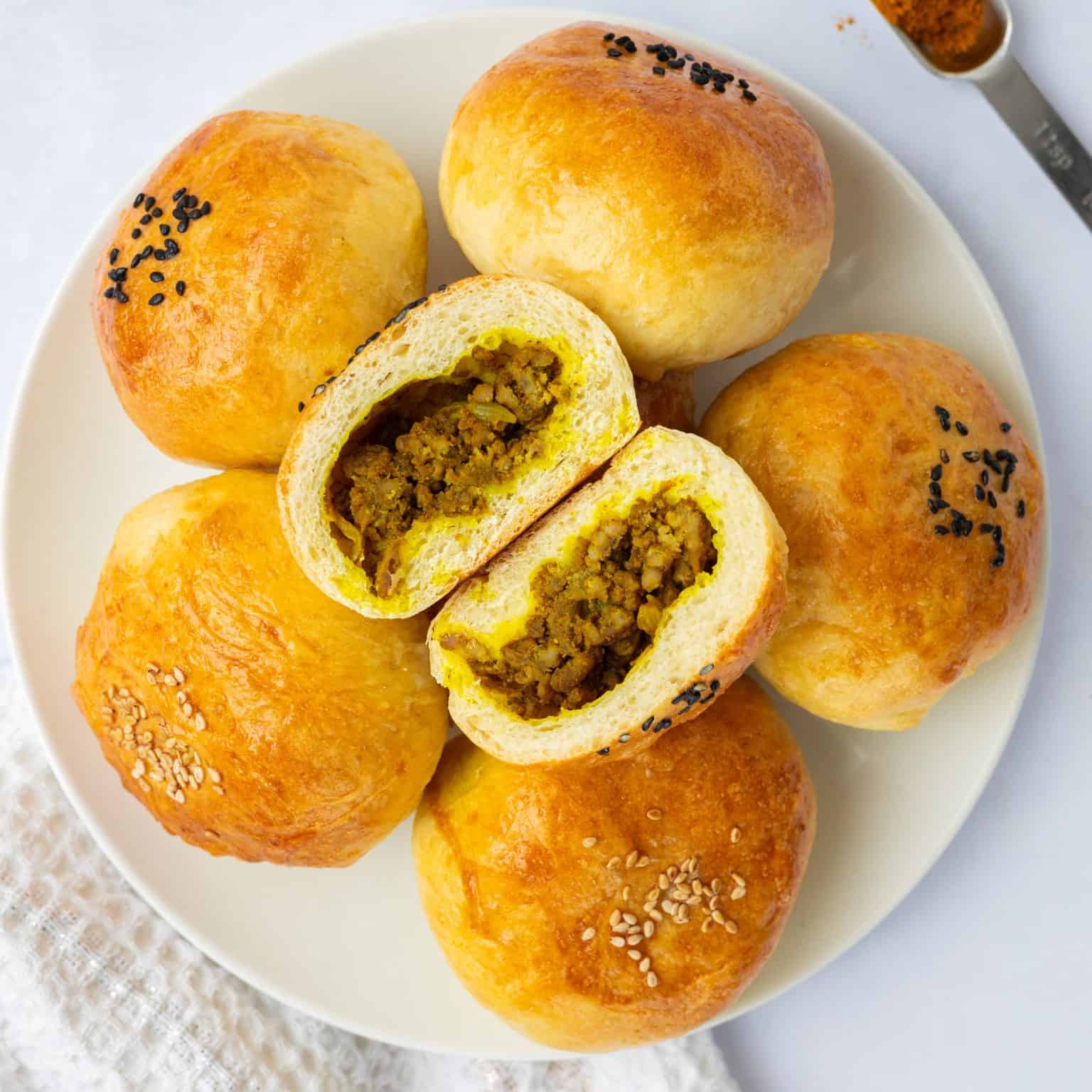 Homemade Chinese Curry Beef Buns - Christie at Home