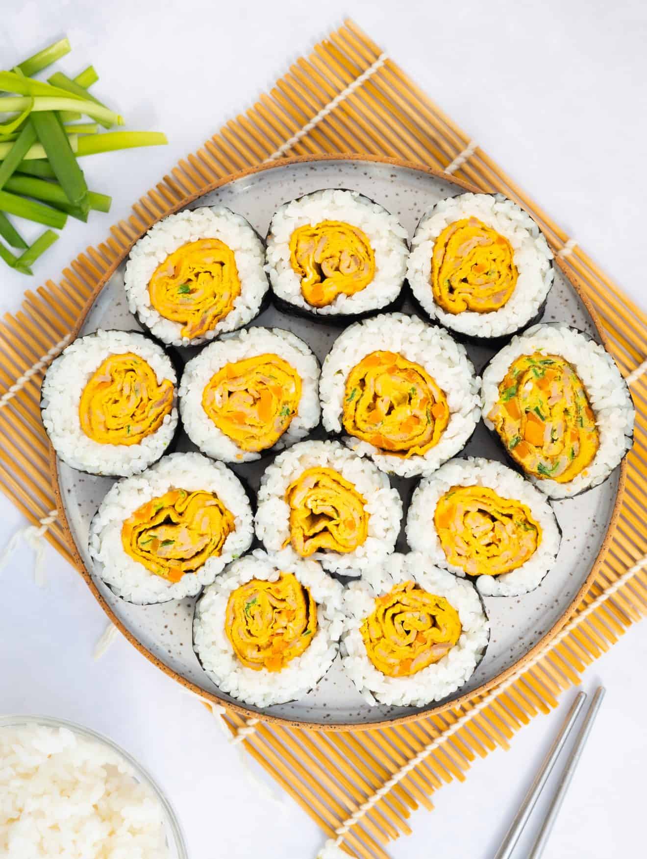 Korean Egg Roll Kimbap - Christie at Home