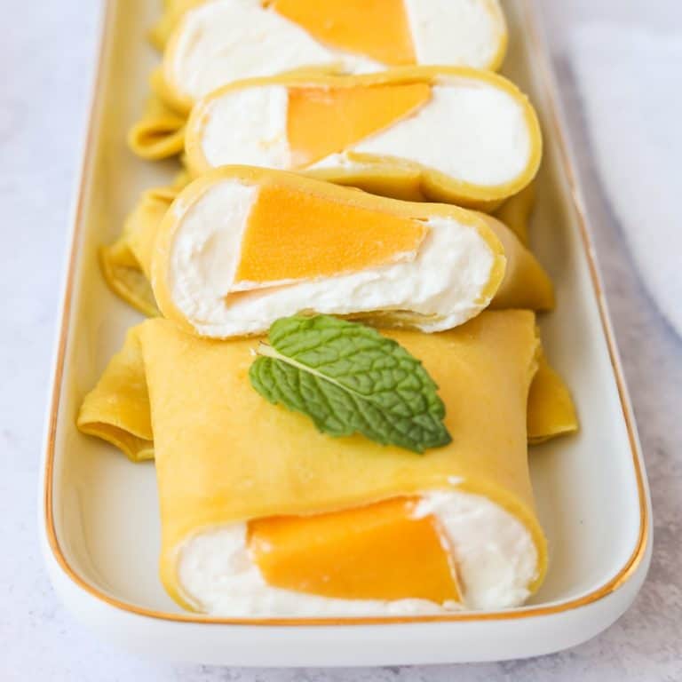 Easy Hong Kong Style Mango Pancake - Christie at Home