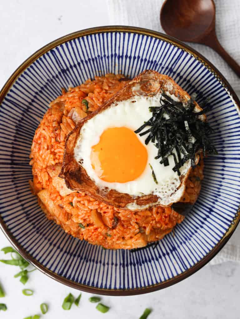 Quick & Easy Pork Belly Kimchi Fried Rice - Christie at Home