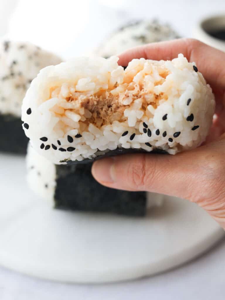 Quick & Easy Spicy Tuna Onigiri - Christie at Home