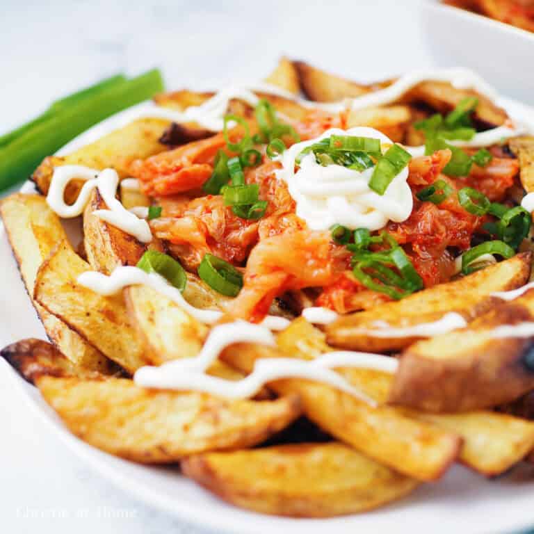 Easy & Simple Kimchi Fries - Christie at Home