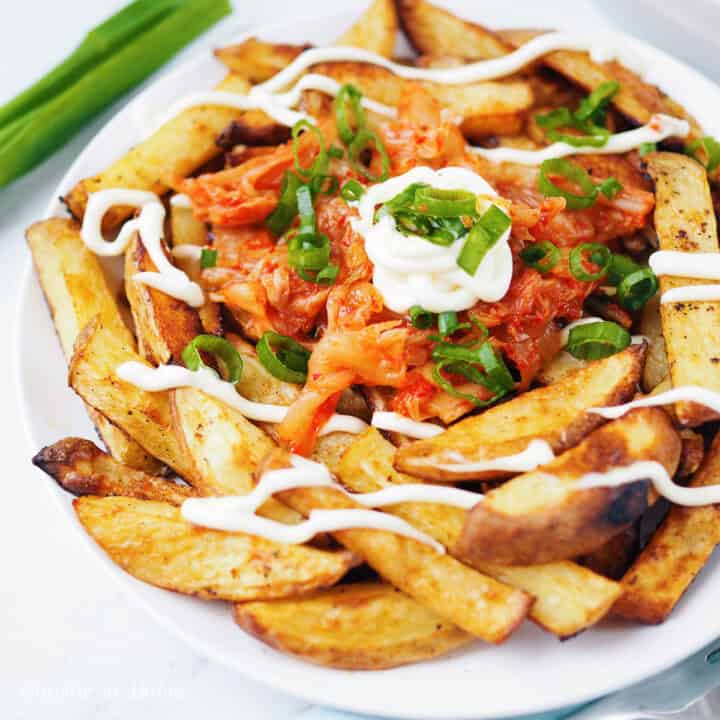 Easy & Simple Kimchi Fries - Christie at Home