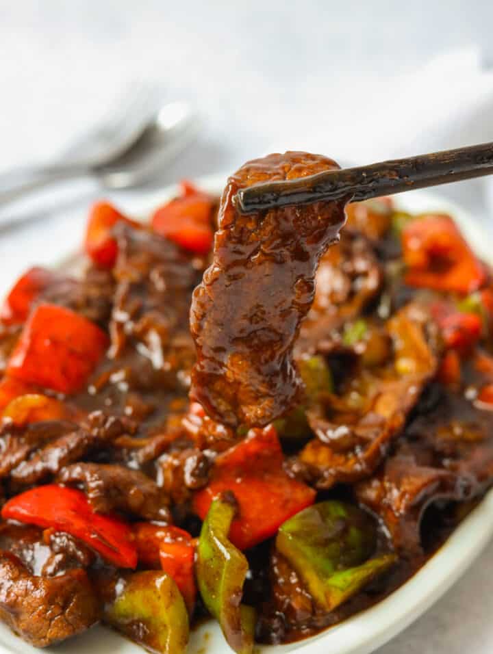 Quick & Easy Black Pepper Beef - Christie at Home