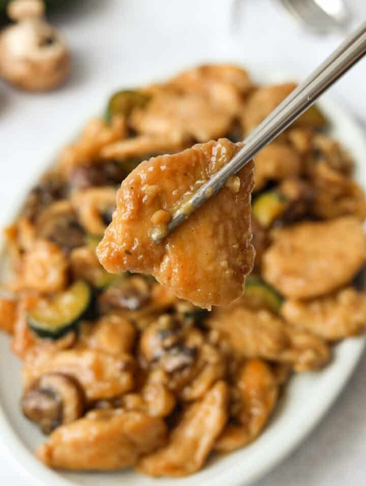 Quick & Easy Panda Express Mushroom Chicken - Christie at Home