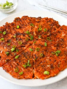 Easy 15-minute Kimchijeon (Kimchi Pancake) - Christie at Home