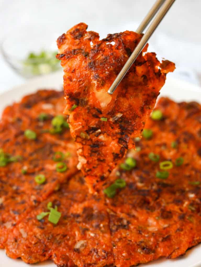 Easy 15-minute Kimchijeon (Kimchi Pancake) - Christie at Home