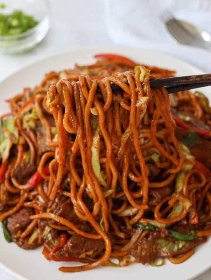 Quick & Easy Beef Lo Mein - Christie at Home