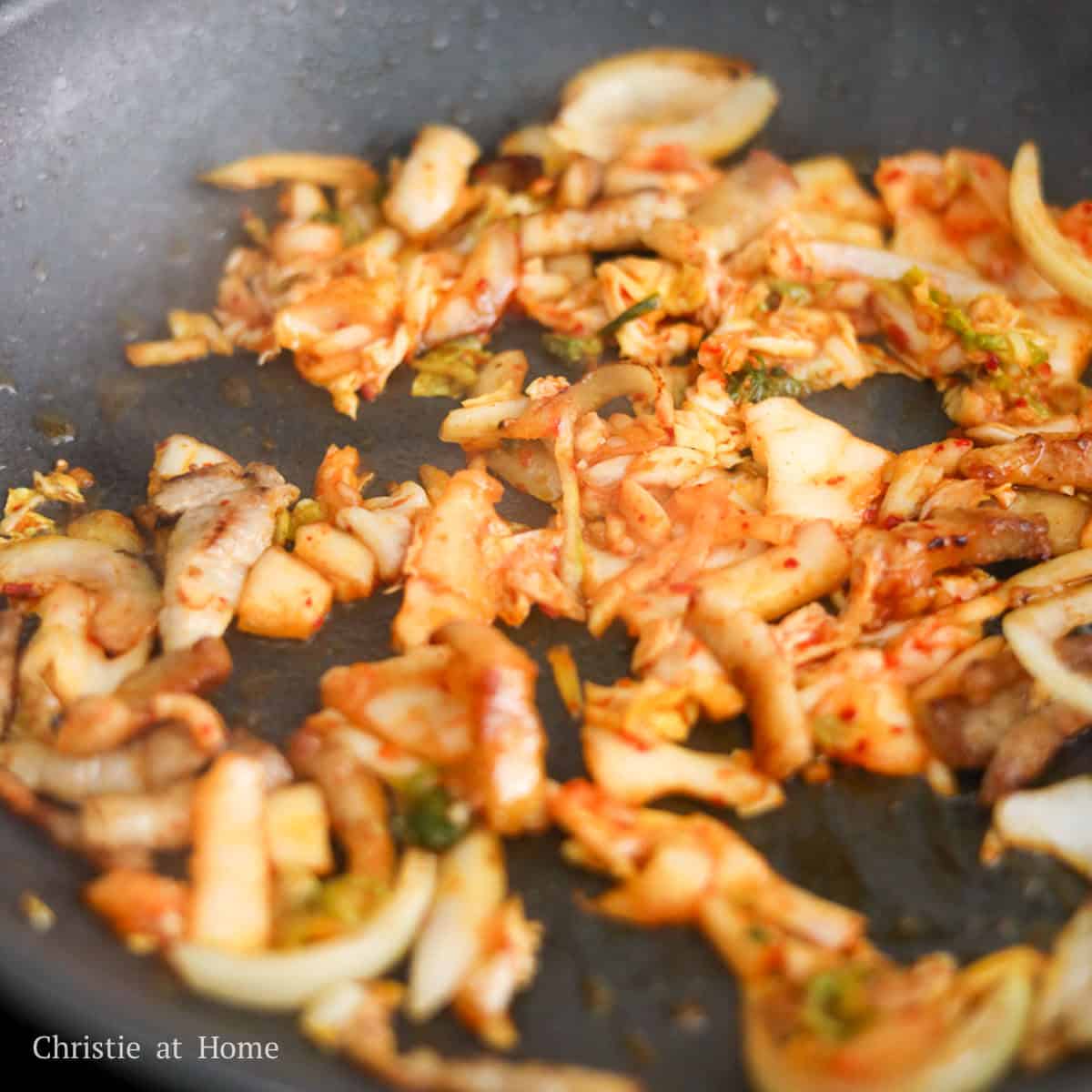 15-minute Easy Kimchi Cream Pasta - Christie at Home