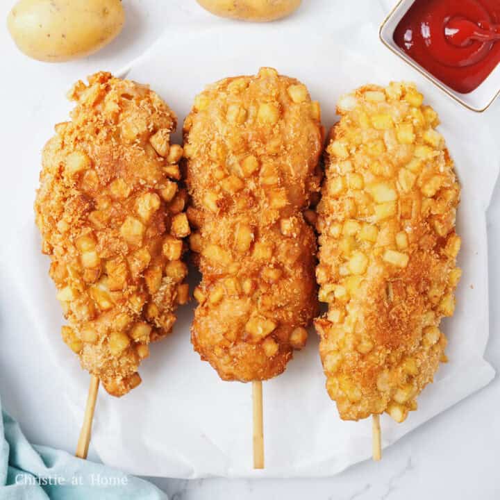 Crispy Korean French Fry Corn Dog - Christie at Home