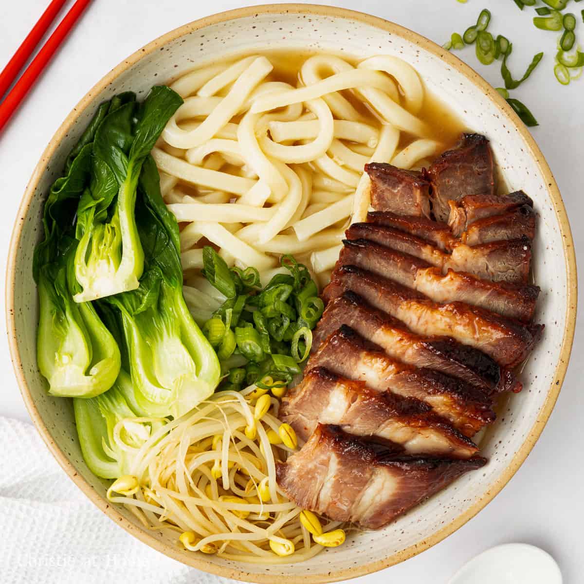 Easy 15-minute Char Siu Udon Noodle Soup - Christie at Home