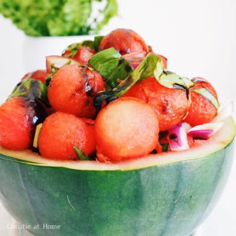 Easy 15-minute Watermelon Basil Salad - Christie at Home