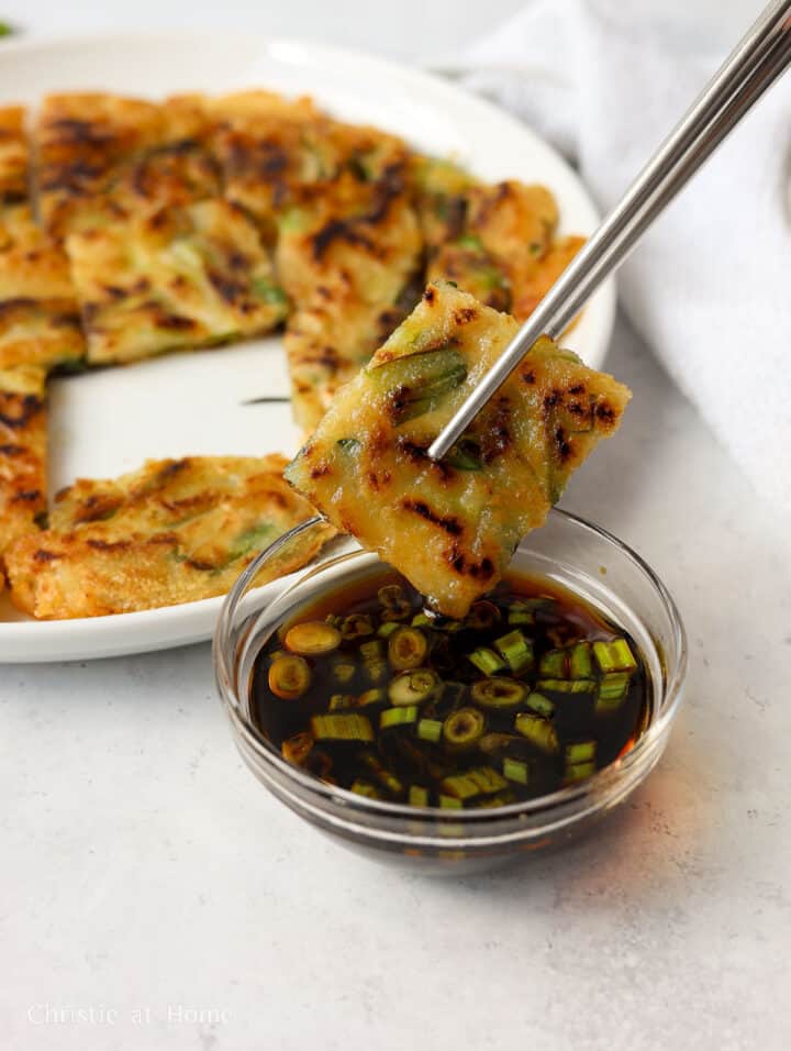 Easy 15-minute Pajeon (Korean Scallion Pancake) - Christie at Home
