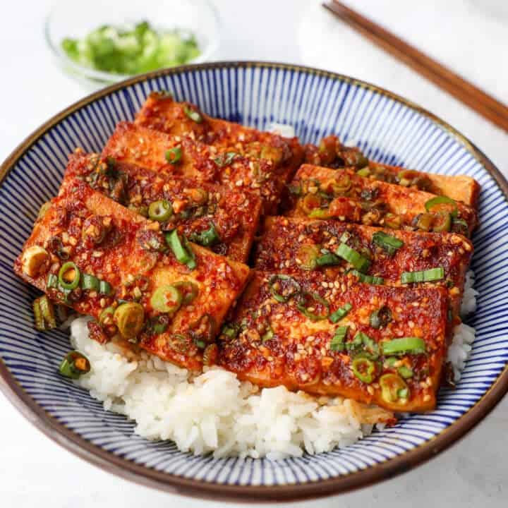 Easy 20-minute Korean Braised Tofu - Christie at Home